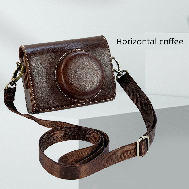 Ретро горизонтальный чехол для камеры кофейного цвета, легкий защитный чехол для Panasonic LX10 и Ricoh GR3