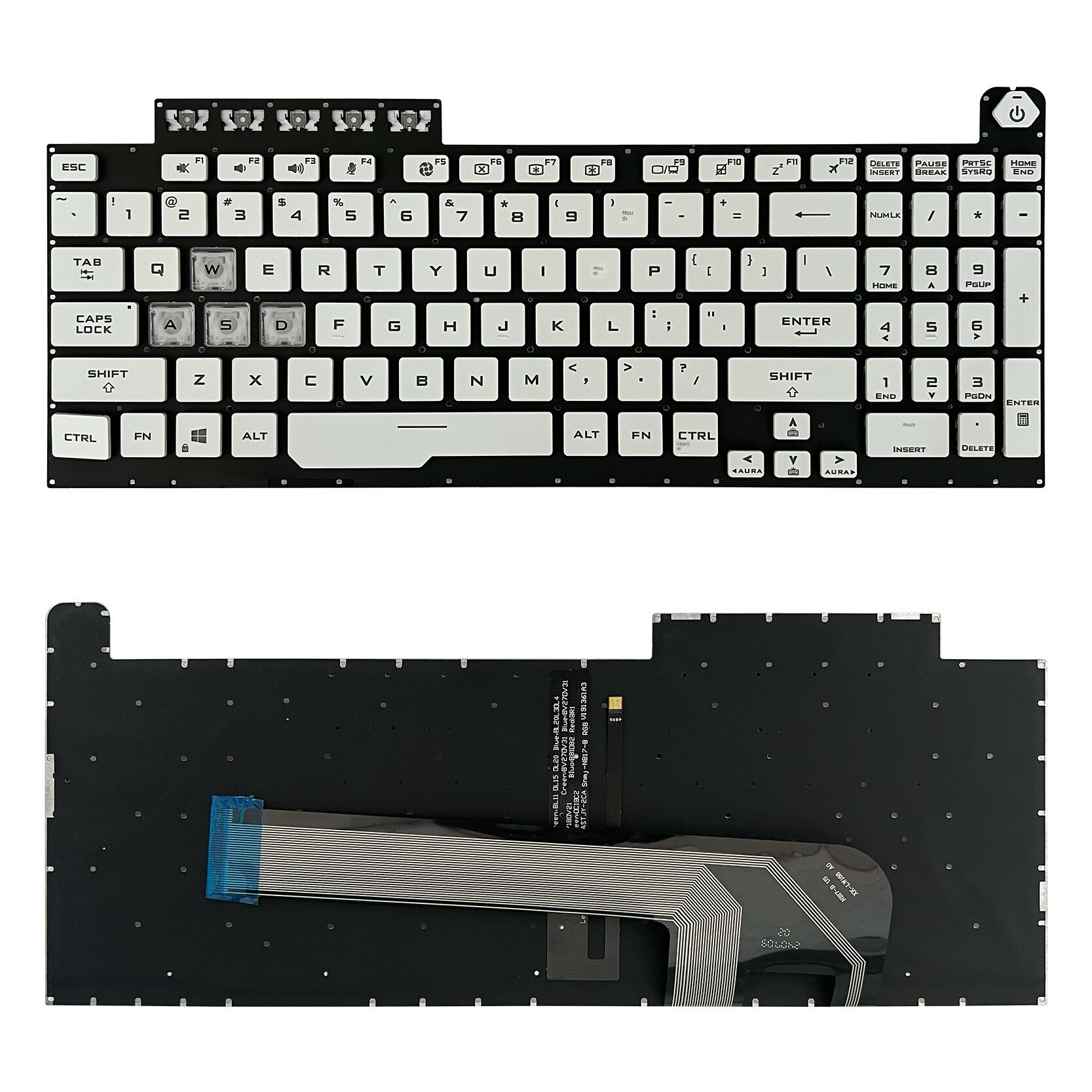 Подходит для клавиатуры ASUS Tianxuan 1 Tianxuan 2 FA506H FX506 FX706L FA706 Flying Fortress 8 Новая клавиатура белого