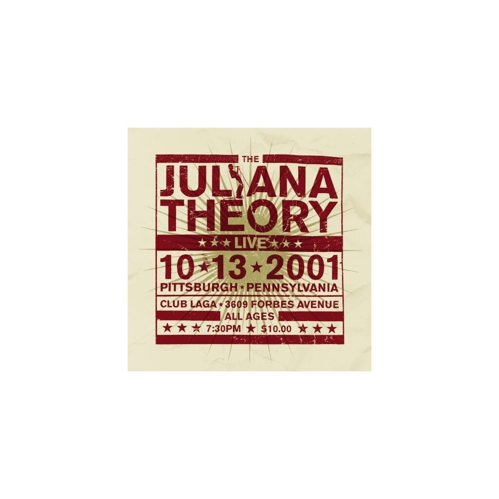 Диск Juliana Theory: Live 10.13.2001 (1 CD)