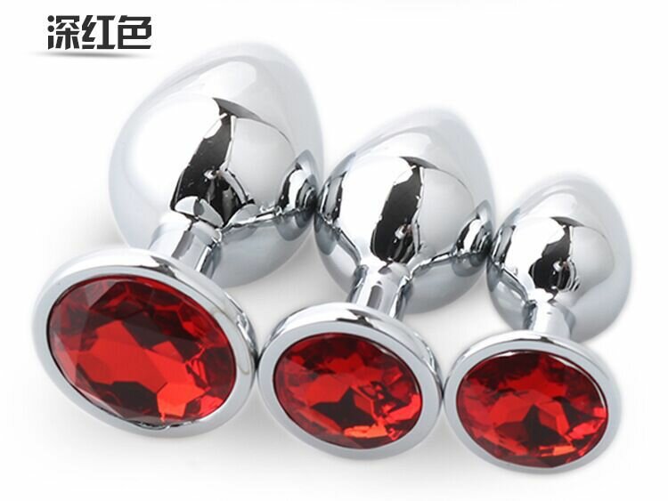 Секс-игрушки SM металлический круглый анальный тампон набор расширитель ануса тампон анальный с камнями и стразами