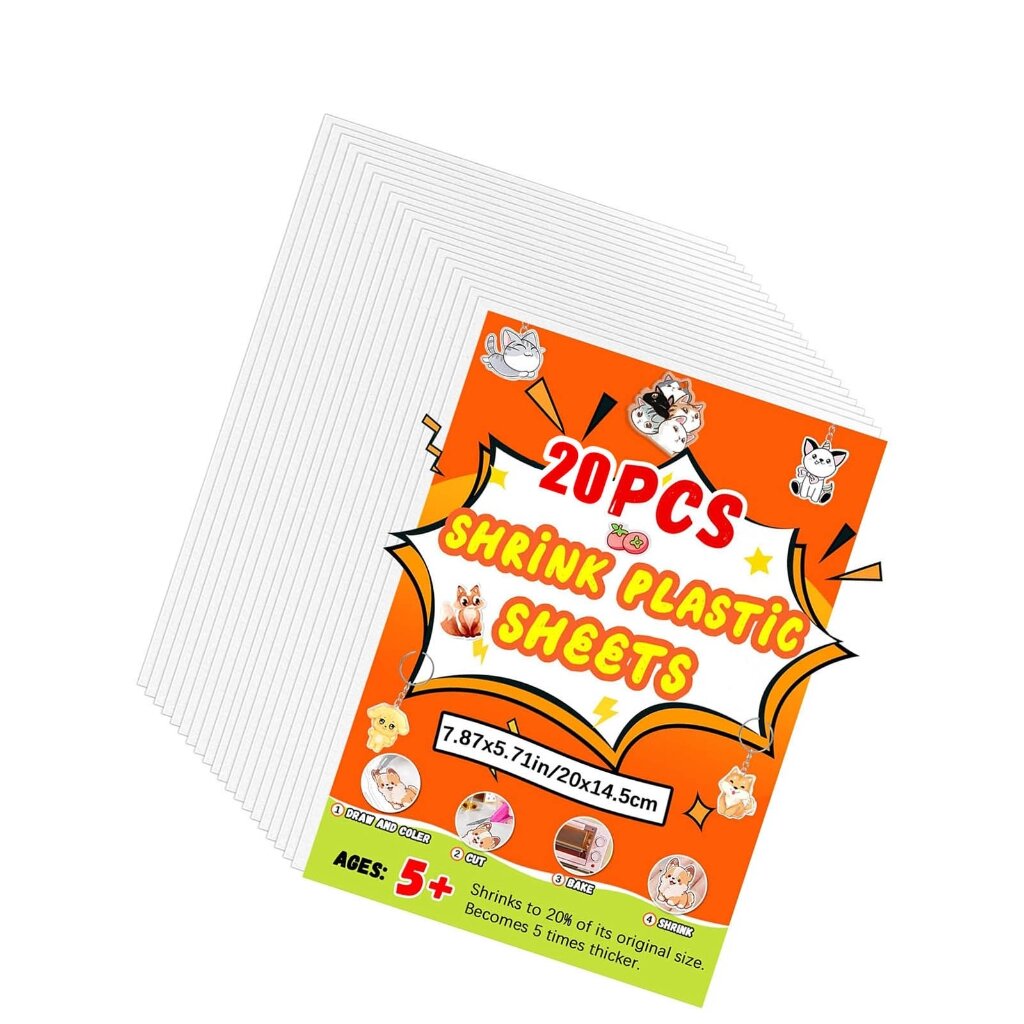 Набор термоусадочной бумаги для печати на 25 листах с текстурированной поверхностью для принтеров, где родители и дети занимаются рукоделием, художественные материалы