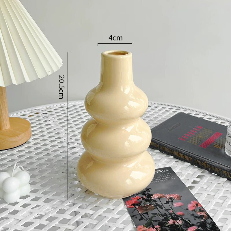 Простая и стильная керамическая ваза в стиле инс, современное украшение для прихожей с водными растениями, декор для