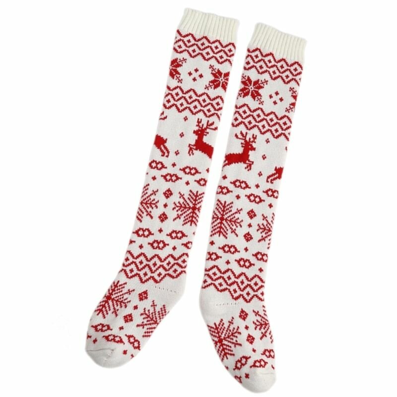 Рождественские Чулки из лося-Белые