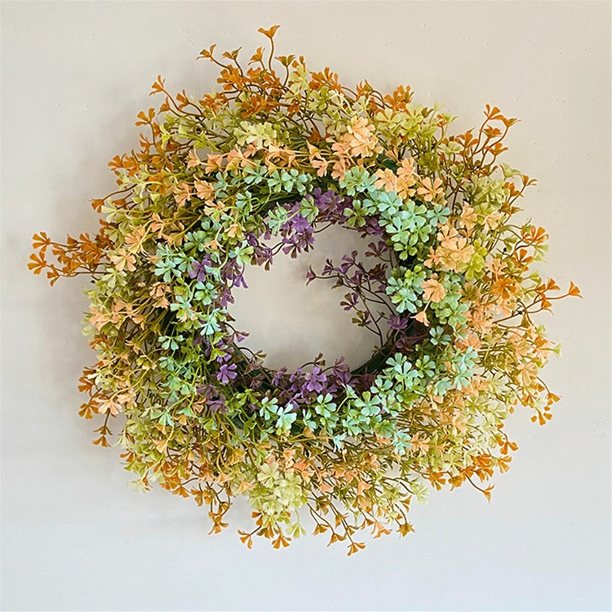 Весенний венок для входной двери, всесезонные венки для настенного декора дома