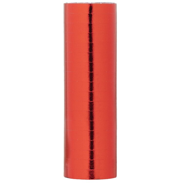 Набор серпантина КНР фольгированный, красный, 2 столбика, 36 колец