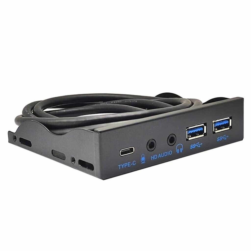 2-портовый USB-хаб передняя панель ПК с 3,5 мм разъемом для наушников и микрофона