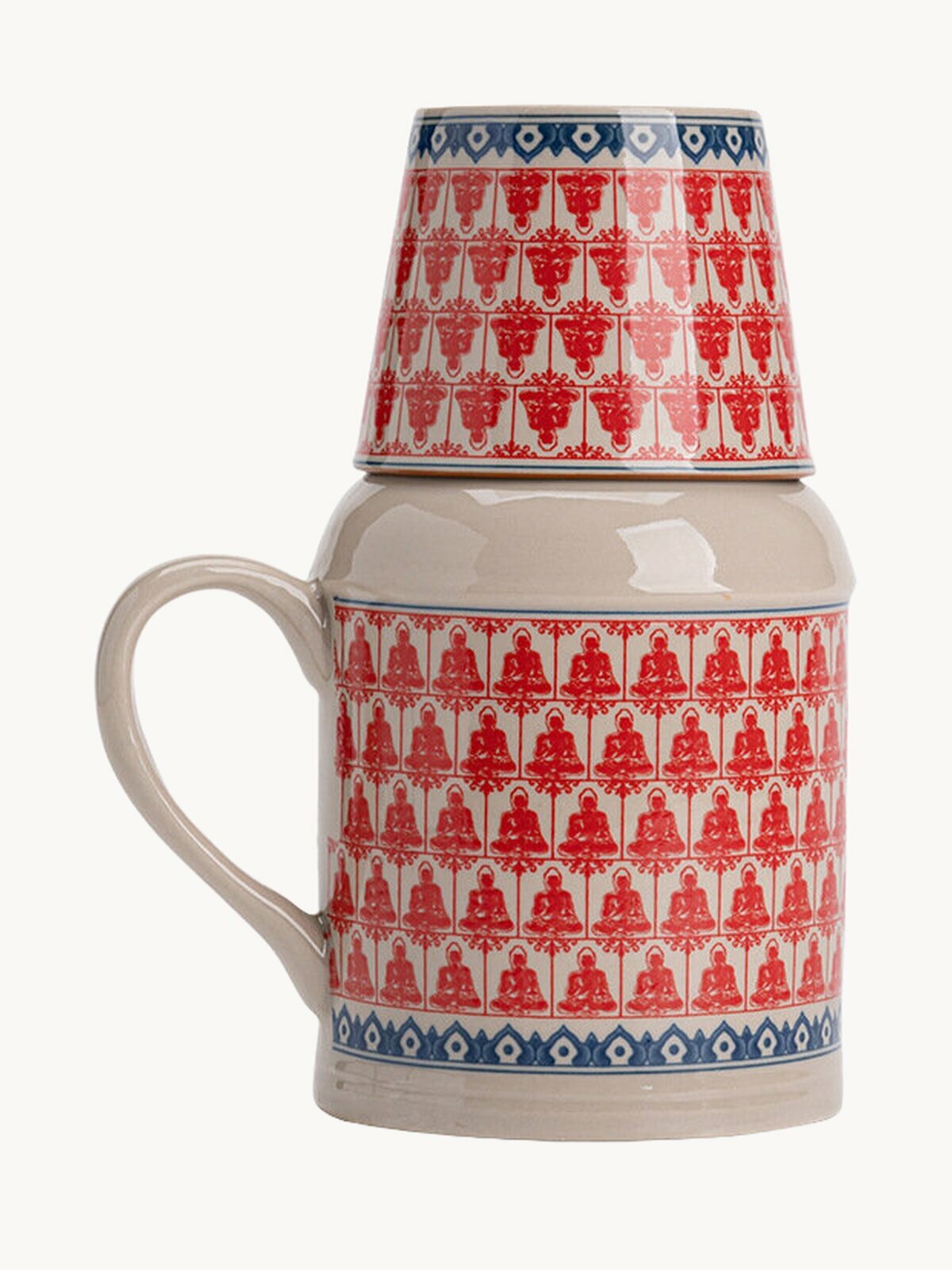 Кувшин, красный, 4.6 л, для воды/сока, из керамики, можно мыть в посудомоечной машине