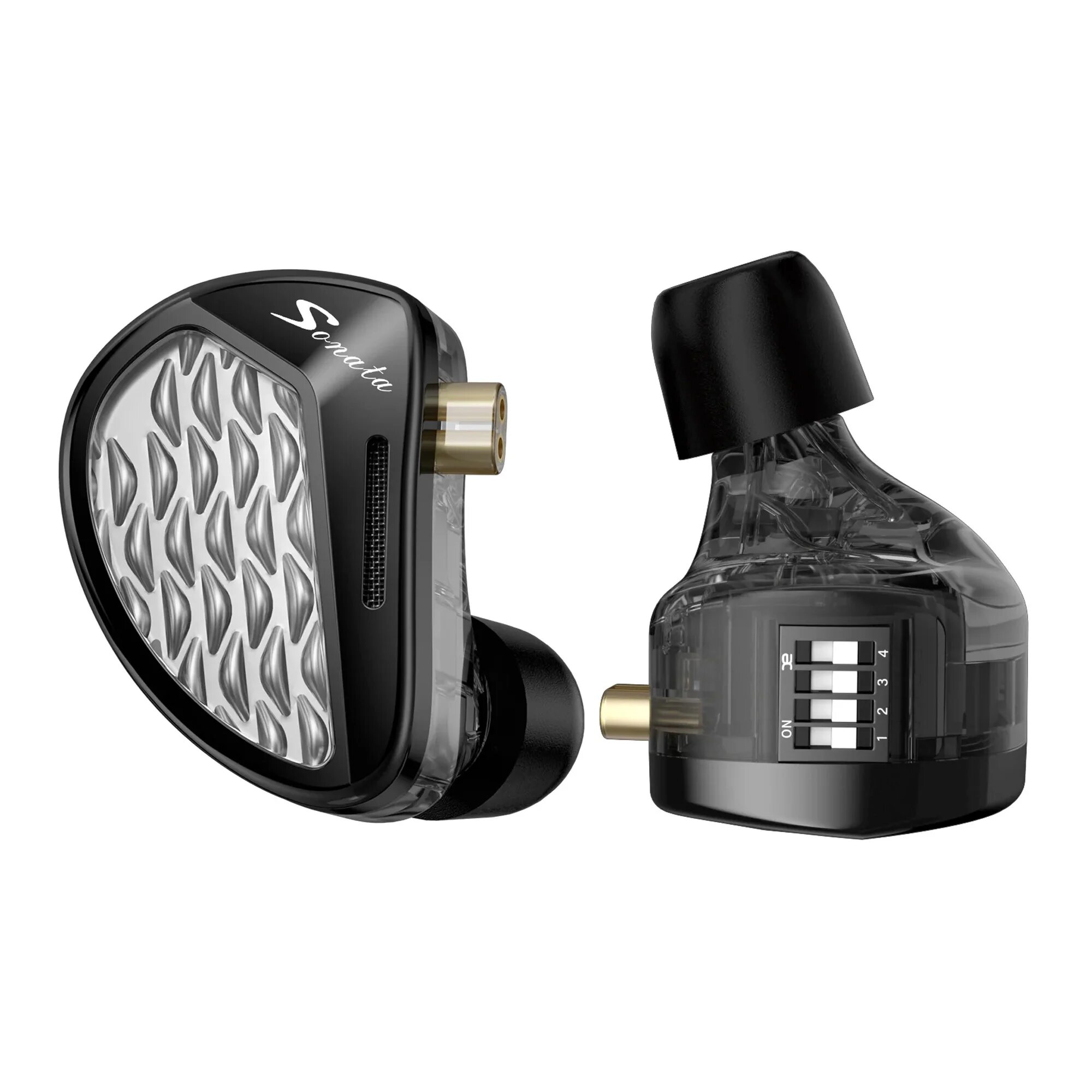 Наушники KZ Sonata (switch) with both mic/no mic cable, проводные, внутриканальные, с арматурным драйвером, black