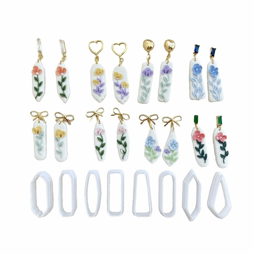 Многофункциональный инструмент для формирования сережек, резак глины, геометрические ювелирные изделия, формы резки сережек