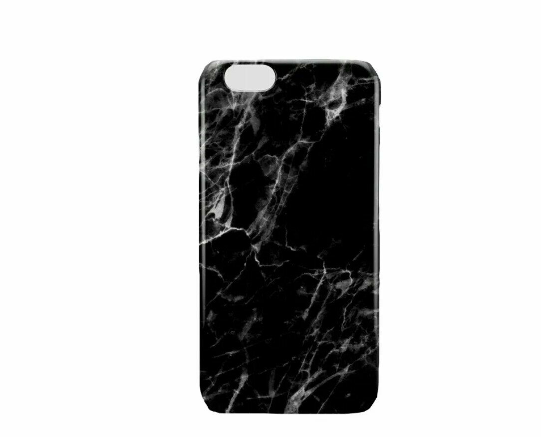 Чехол MyPads из тончайшего и прочного пластика для iPhone 6/ 6S 4.7 (Айфон 6 / 6С) с рисунком под мрамор черного цвета
