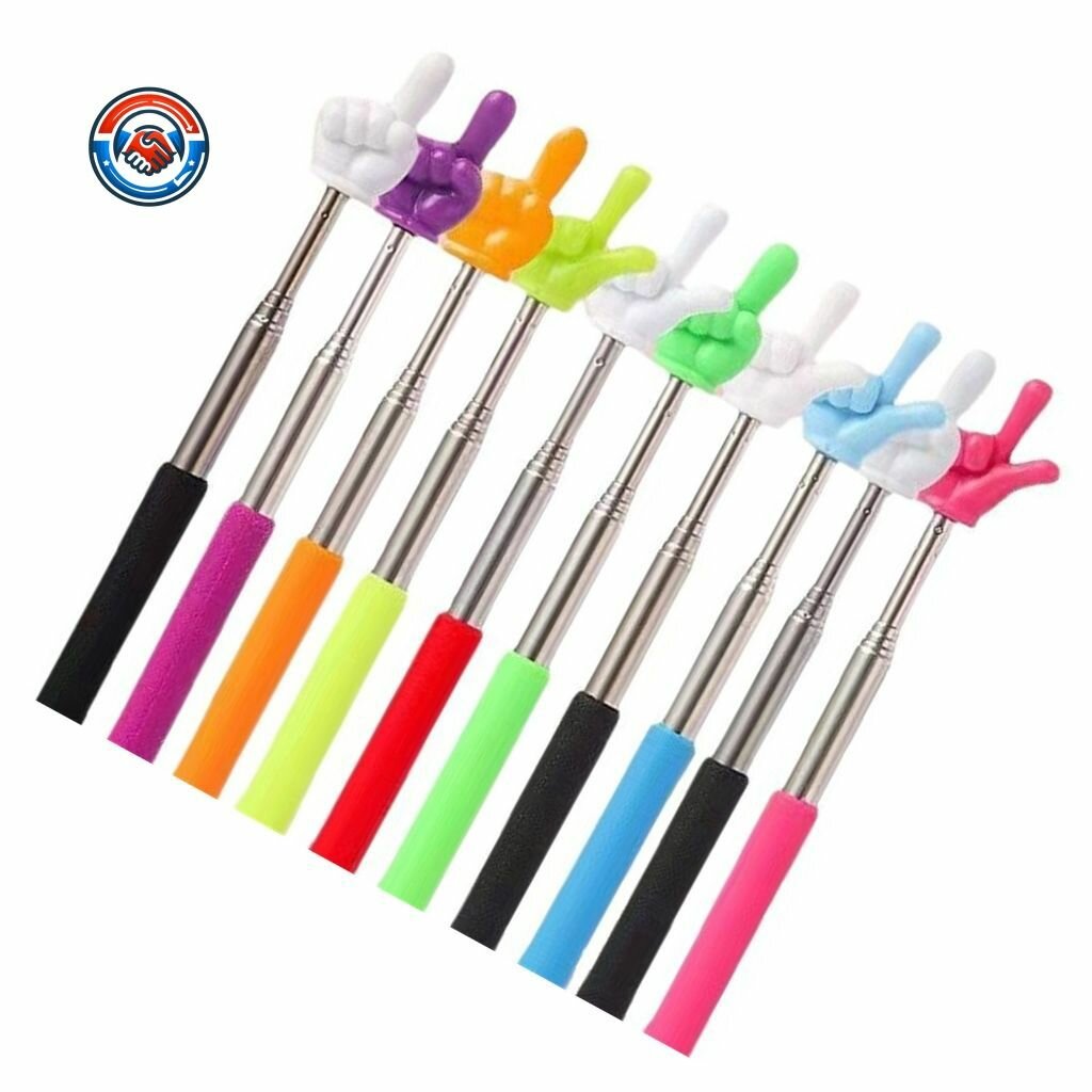 Телескопическая указка для презентаций и уроков, выдвижная ручка-указатель 20-68 см из нержавеющей стали, антискользящая рукоятка, для учителей, тренеров и родителей