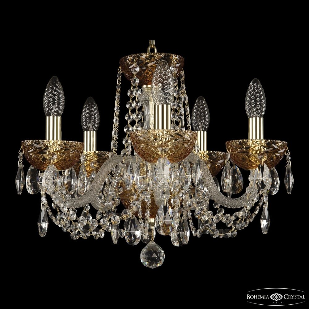 5402/5/141 G Amber/M-1F Люстра хрустальная Bohemia Ivele Crystal, 5402