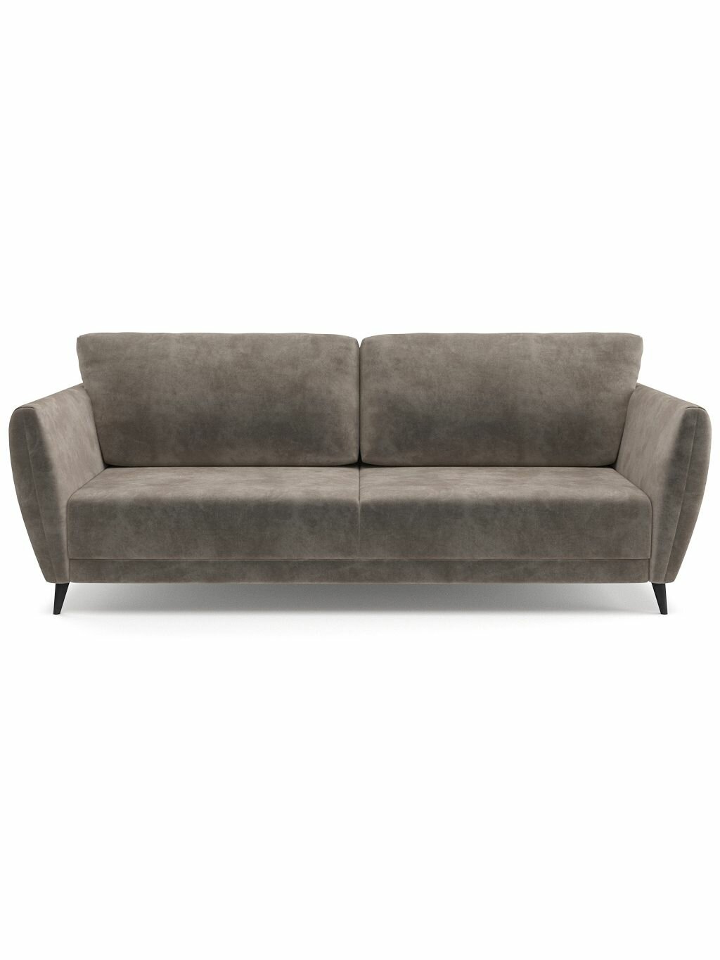 Диван-кровать раскладной PUSHE Фабьен СП, велюр коричневый Nebby 014