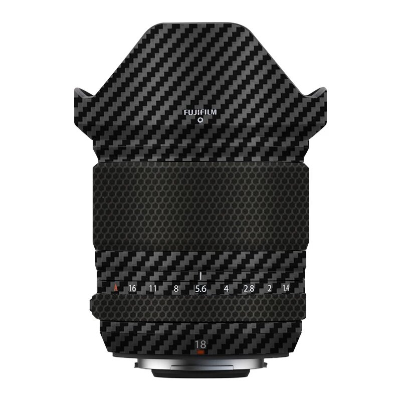 Фильм защиты объектива Fuji XF18F1.4, матовый финиш, черный углеродный волокно