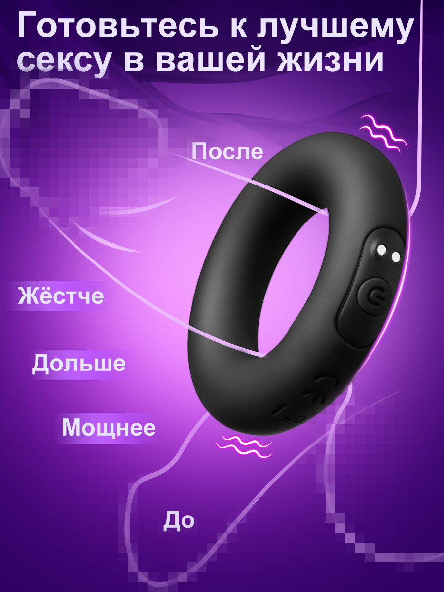 Вибрирующее эрекционное кольцо для мужчин, современные секс игрушки для повышения удовольствия и укрепления эрекции.