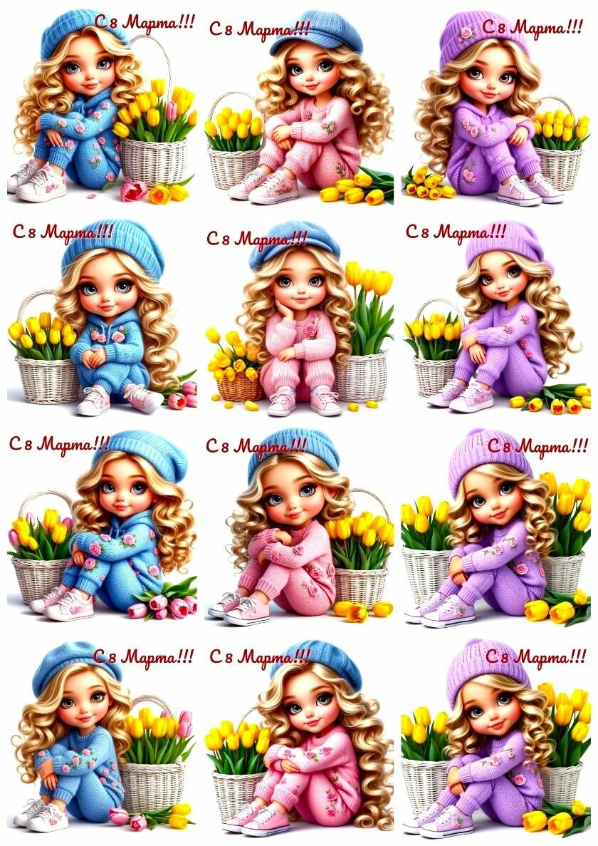 Водорастворимая картинка для мыла А4 к 8 марта