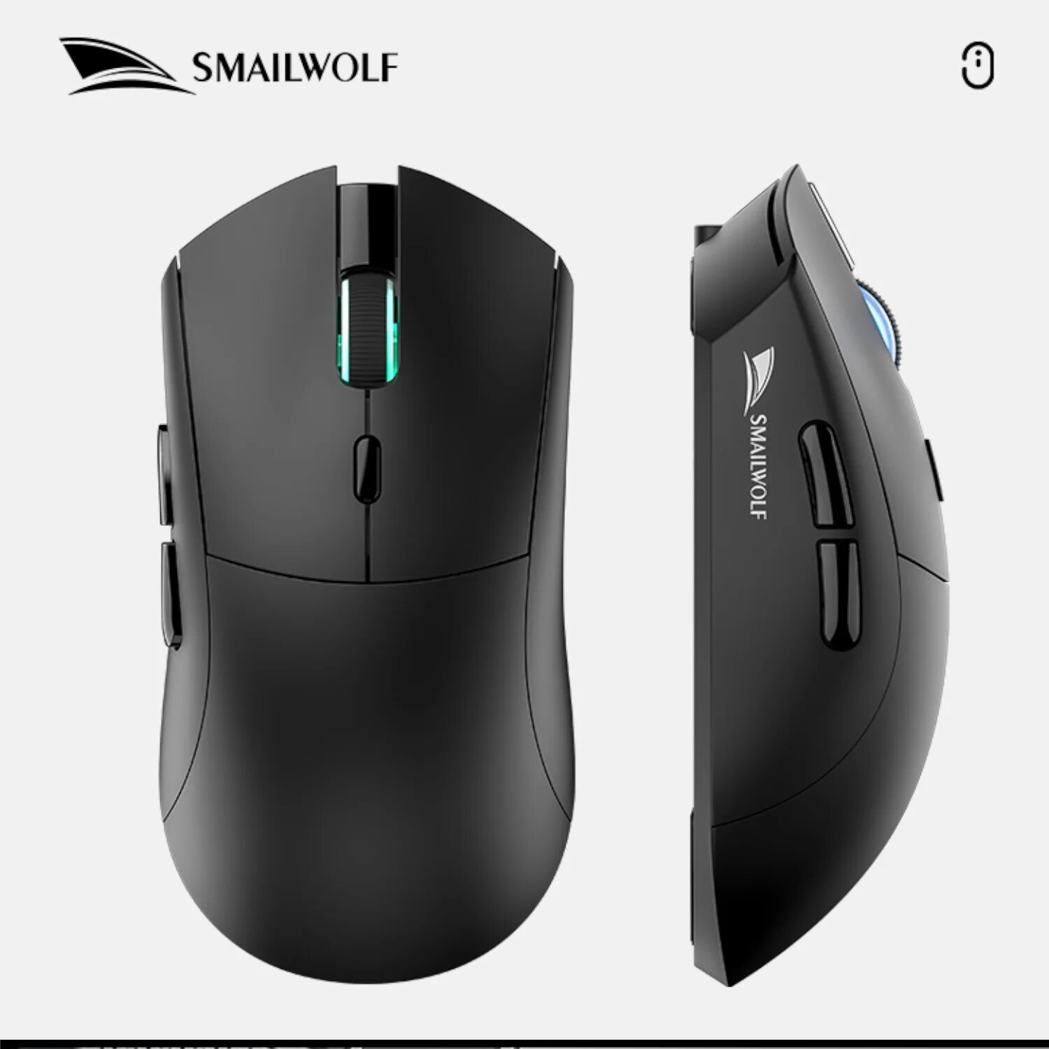 Беспроводная игровая мышь SMAILWOLF RS7 Black