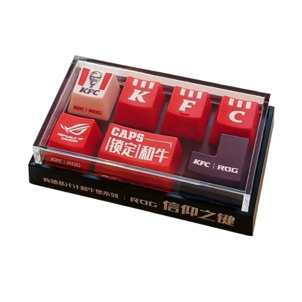 Набор из 6 кастомных кейкапов ROG x KFC для механической клавиатуры