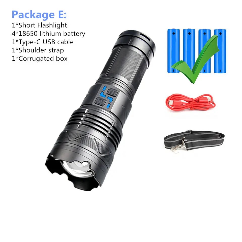 ASORT Фонарик 100Вт 20000LM