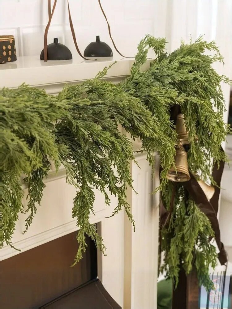 Искусственные ветви можжевельника для подвешивания над камином, 60 ответвлений