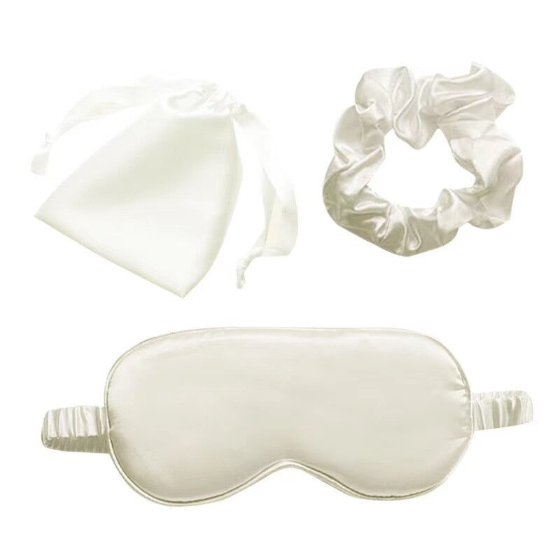 Имитация шелка маска для глаз ткань мешок волос кольцо из трех частей набор чистая красная свинья толстой кишки кольцо