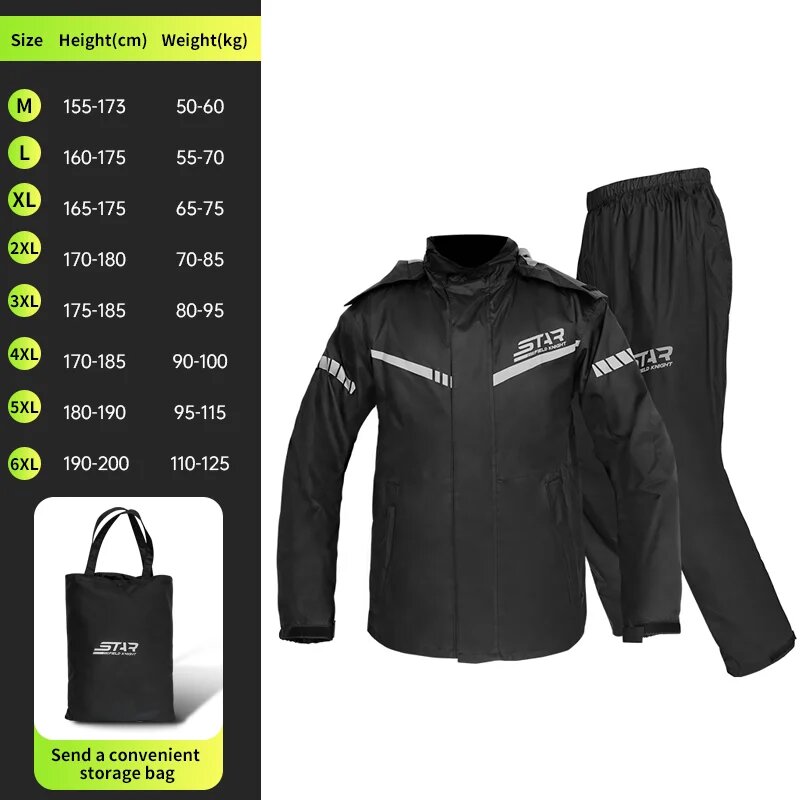 SFK новый плащ для мотоциклистов, дышащий, глубокий, непромокаемый, для мужчин и женщин, дождевик для верховой езды, плащ сплит-тип, плащи, 2 шт./компл.