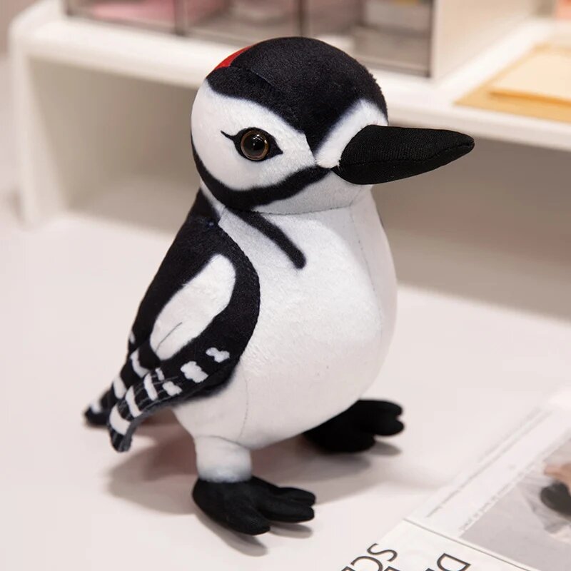 Плюшевый дятел Lnvader Черный, White Black, 20cm