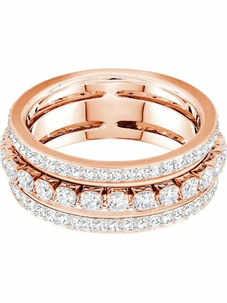 Кольцо помолвочное, кристаллы Swarovski