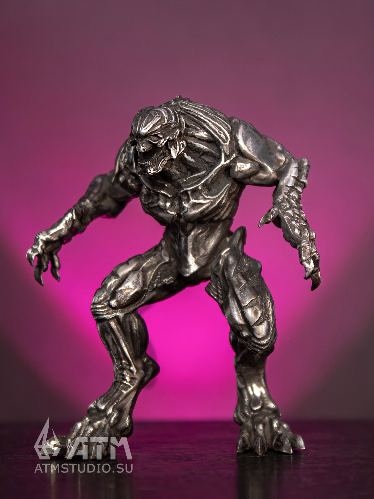 Рыцарь Ада демон металлическая коллекционная фигурка Дум Тёмные Времена / DOOM Hell Knight The Dark Ages