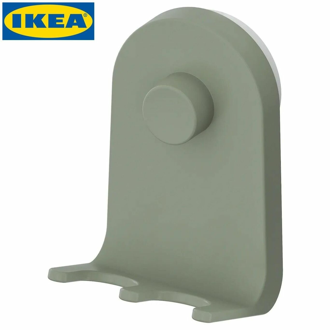 Крючок для ванной Икеа Обонас, на присоске, тройной, серый. Крючок для кухни