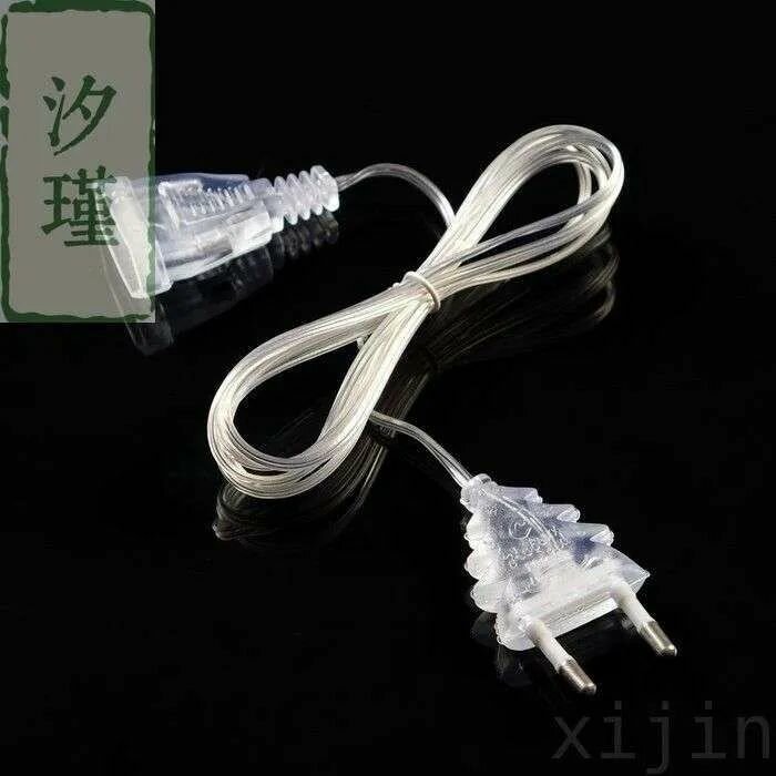 Удлинитель для комнатных гирлянд, 3 м, прозрачная нить, УМС-вилка