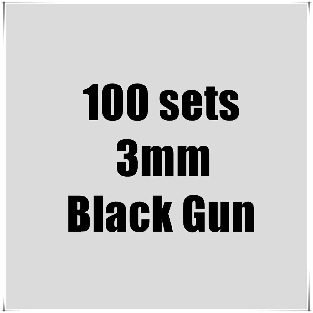 Люверсы металлические 3 мм Black Gun (100 шт)