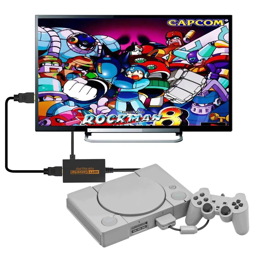 Кабель AV-конвертера для консолей PS2 и PS1 к адаптеру, совместимому с 1080P HDMI