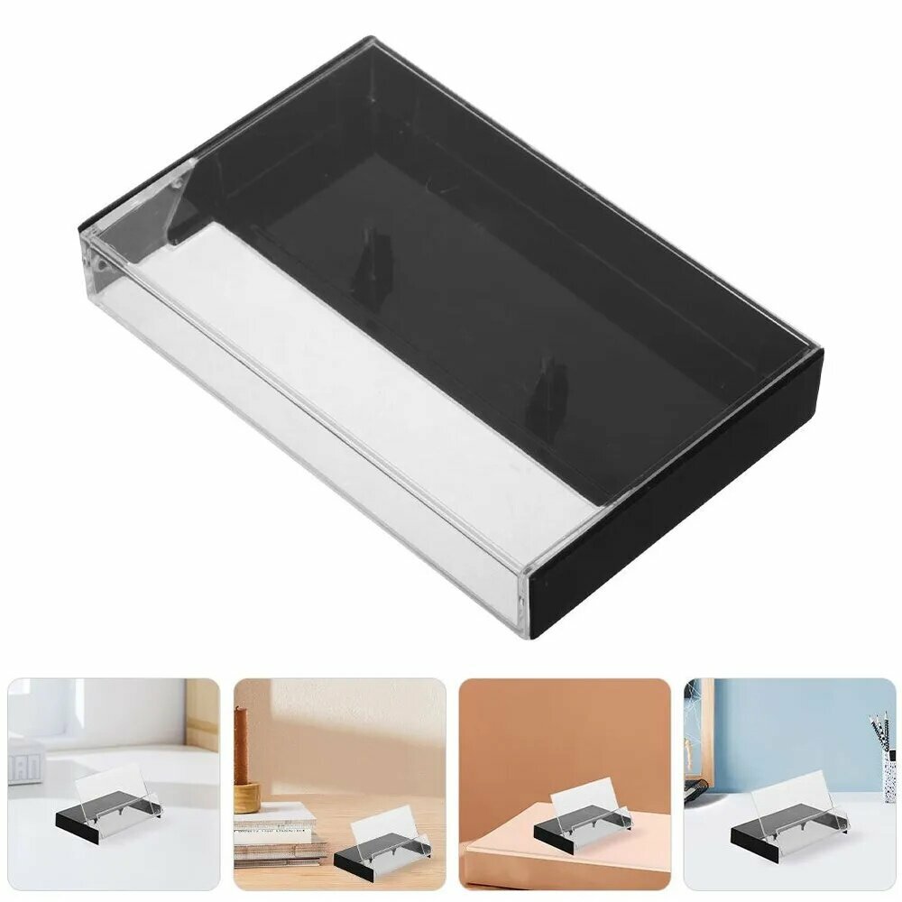 Кассетные Коробки Для Хранения, Черный Цвет, Прямоугольная Форма, Из Пластика, 4 Комплекта, Многофункциональный Органайзер