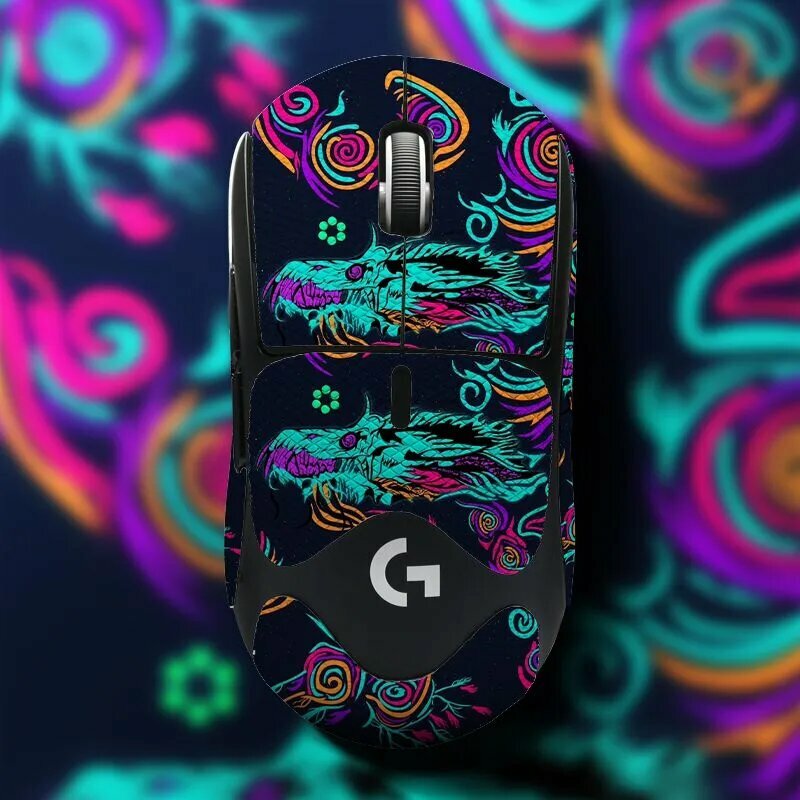 Грипсы для Logitech G Pro X Superlight и G Pro Wireless, GPW2 / Противоскользящие накладки и наклейки для игровой мыши(тематическая версия 2)