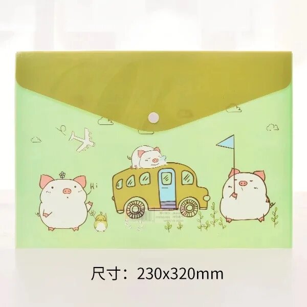 1 шт, водонепроницаемая пластиковая папка с несколькими карманами Kawaii A4, сумка для документов, бумажный органайзер, чехол для офиса, школы, канцелярские принадлежности