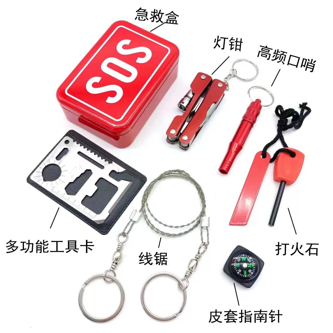Набор для выживания, снаряжение для активного отдыха, инструменты для выживания, металлический ящик для хранения, аварийный набор, аптечка, снаряжение для выживания