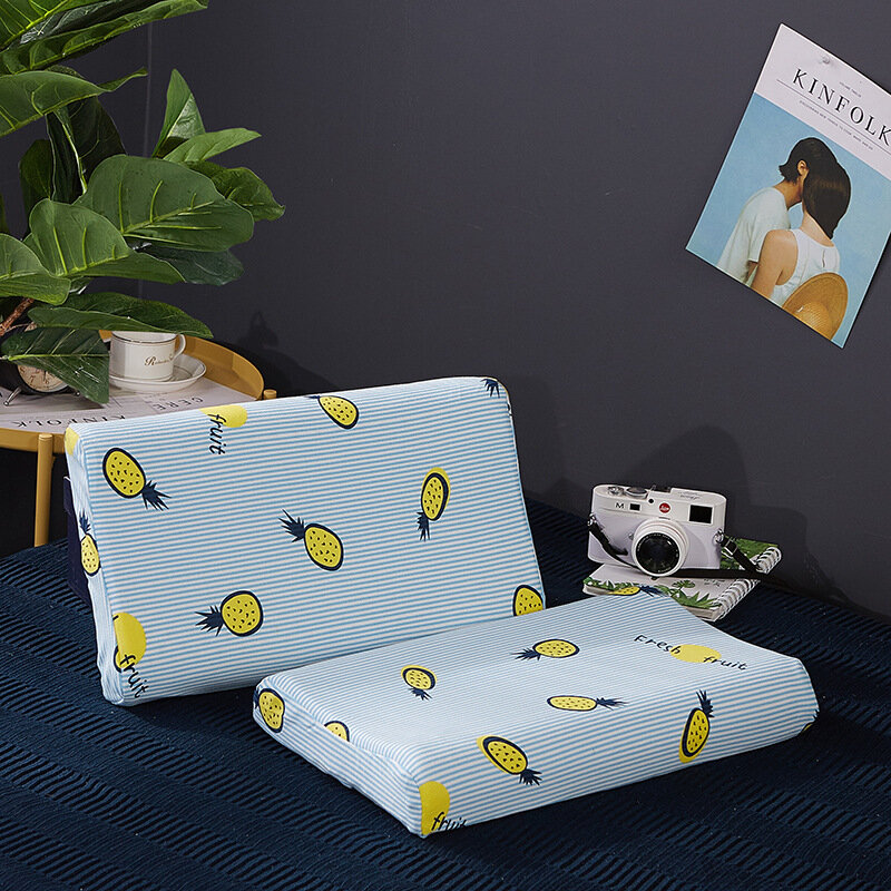 Чистый хлопковый латексный наполнитель для подушки Горячая распродажа Оптовая продажа Натуральная латексная подушка для взрослых Низкая защита шеи для детского сада