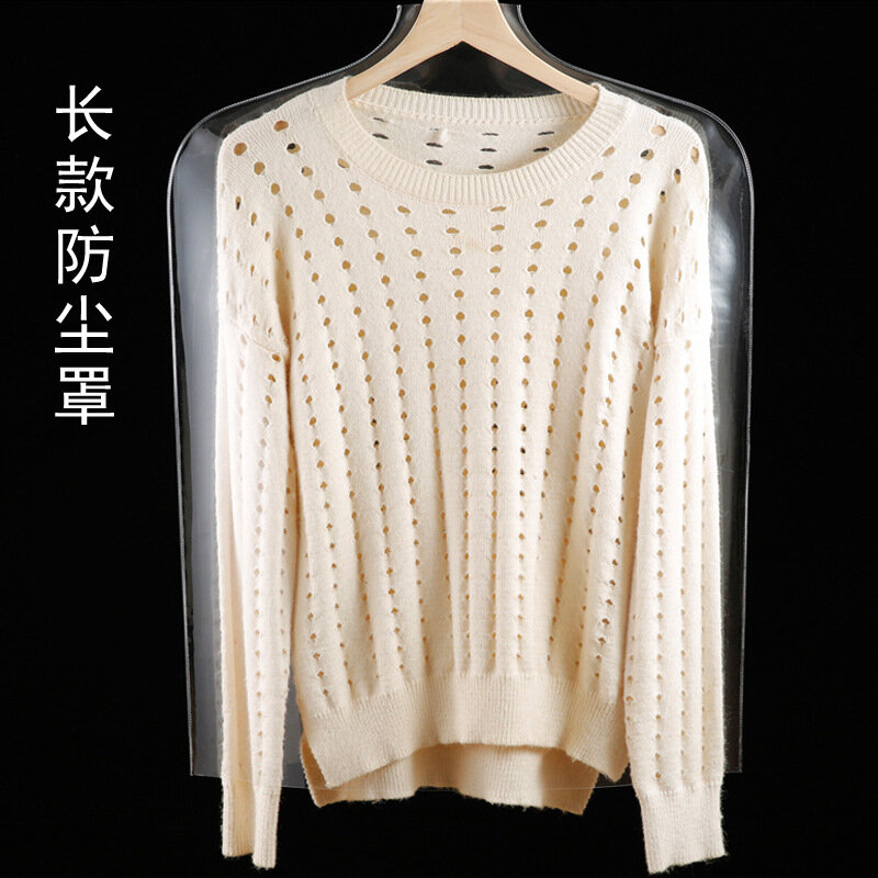 Магазин одежды Пылезащитный чехол для одежды Прозрачный мешок для пыли Пластиковое домашнее пальто средней длины