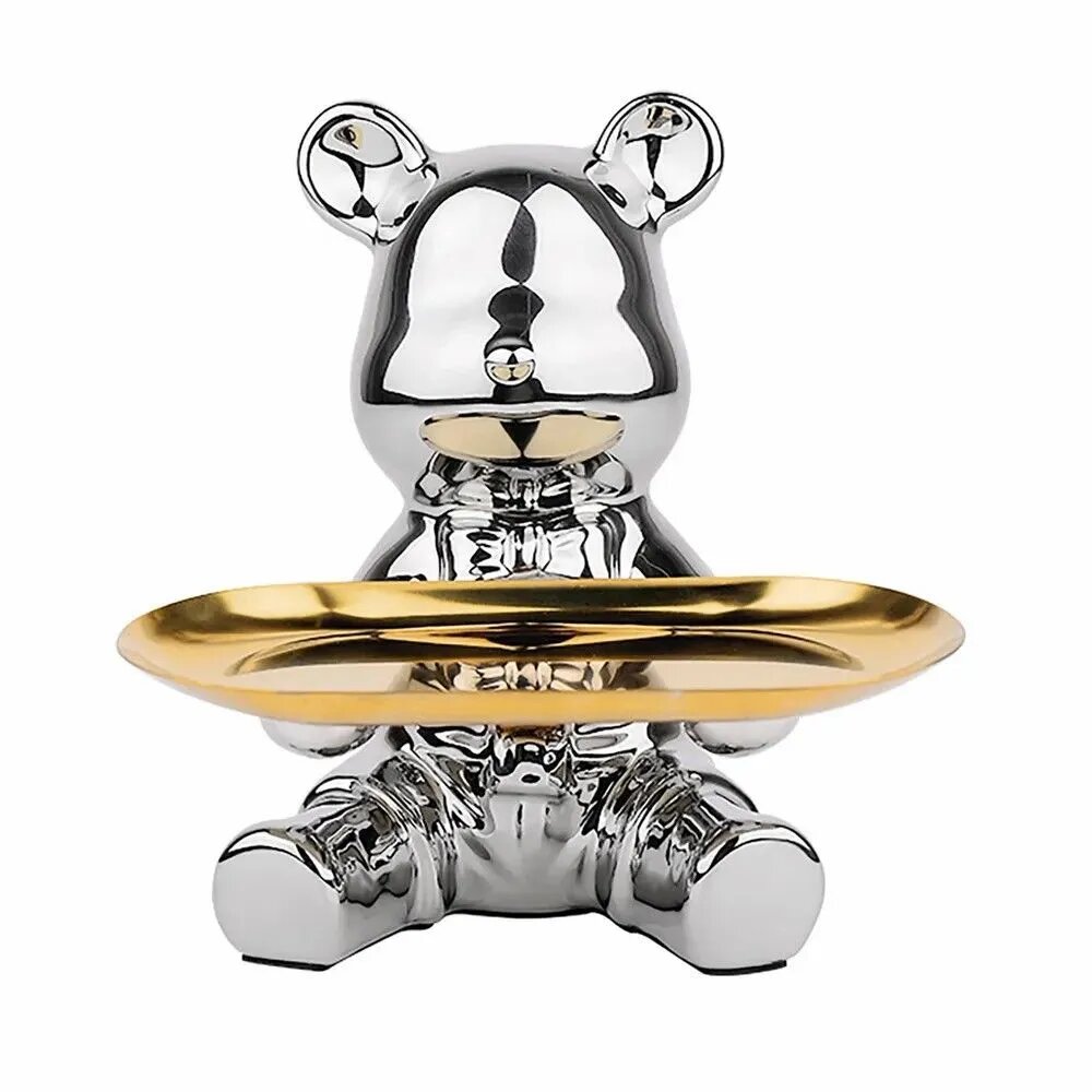 Украшение в виде кукольного медведя для хранения ключей или в качестве банки для монет