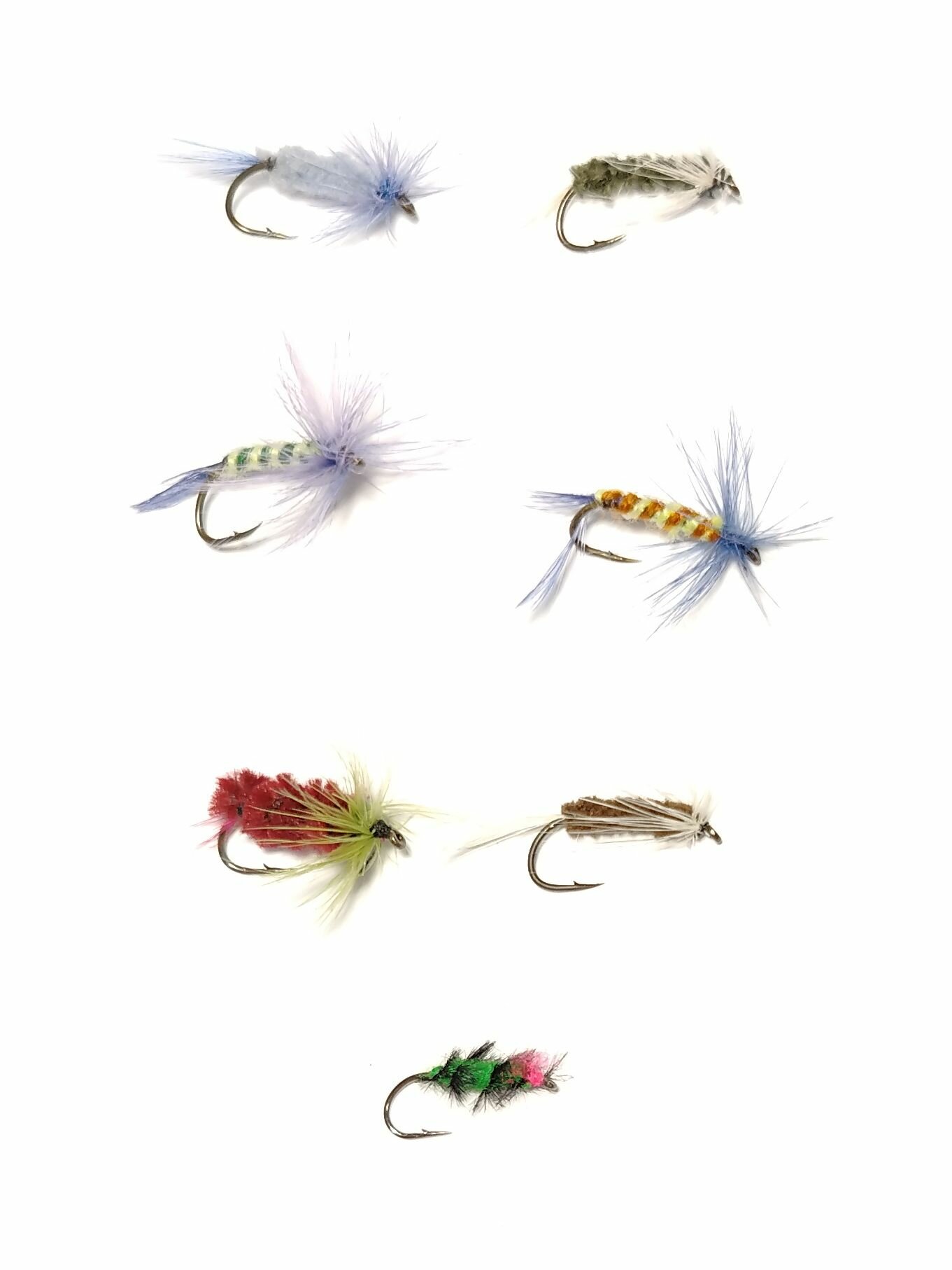 Мушка рыболовная (муха, стример). Набор 7штук. набор 2