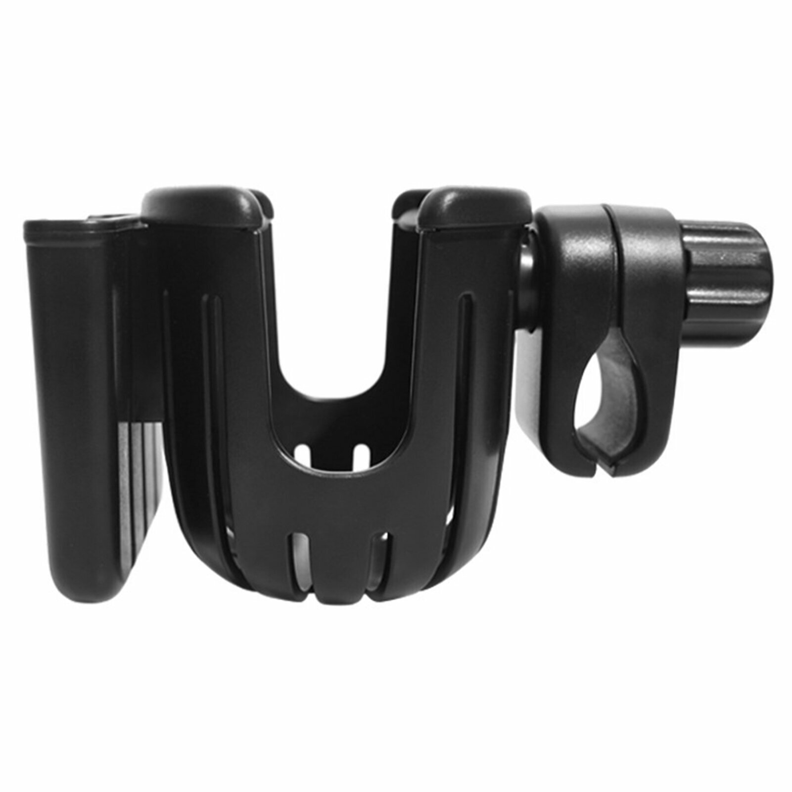 Держатель для стакана с держателем для телефона 360 градусов вращения, держатель для бутылок с водой для велосипеда, карьер для самоката, коляски, инвалидного кресла, ходунка, материал: пластик, размер: 11.5 * 10см / 4.5 * 3.9дюйма, вес: 199г / 7унций,