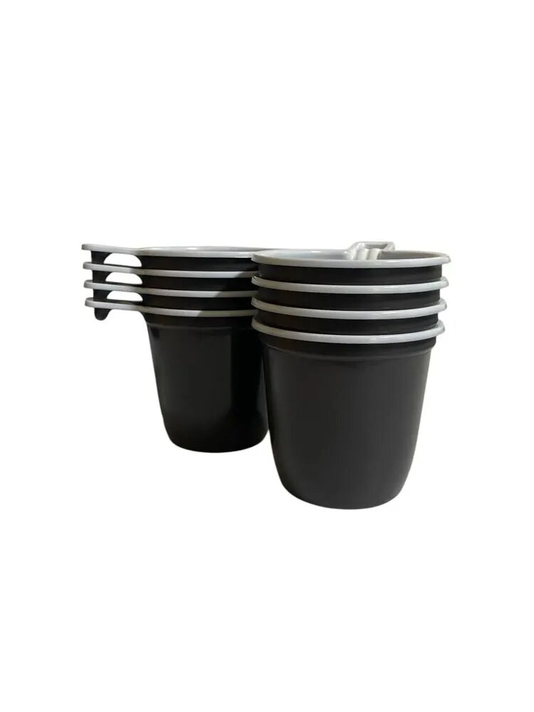 Кофейные чашки одноразовые для чая и кофе 200 мл, черно-белые, 50 шт.