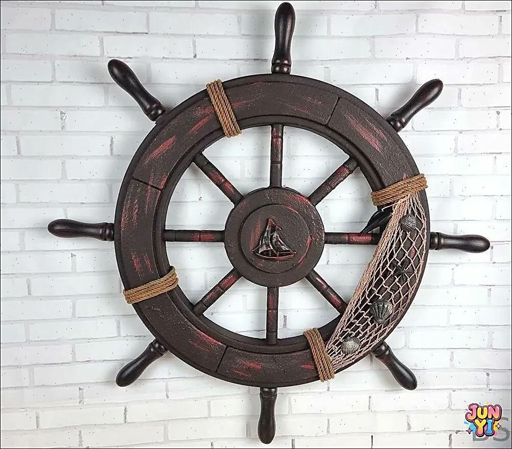 Штурвал декоративный OLD Black 62x62x5 см, дерево