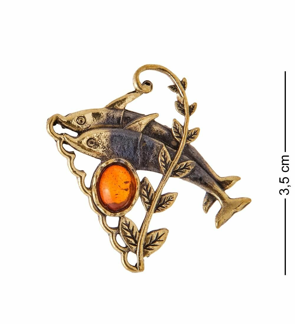 Брошь, янтарь