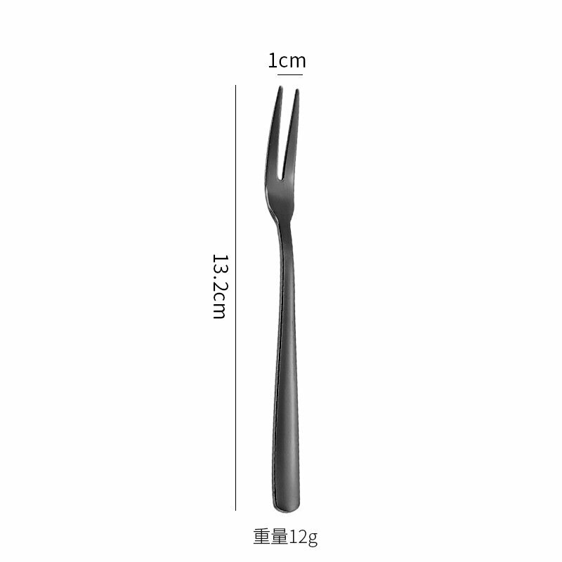 Толстая вилка для фруктов из нержавеющей стали 304, креативная Золотая вилка с титановым покрытием, десерт, лунный