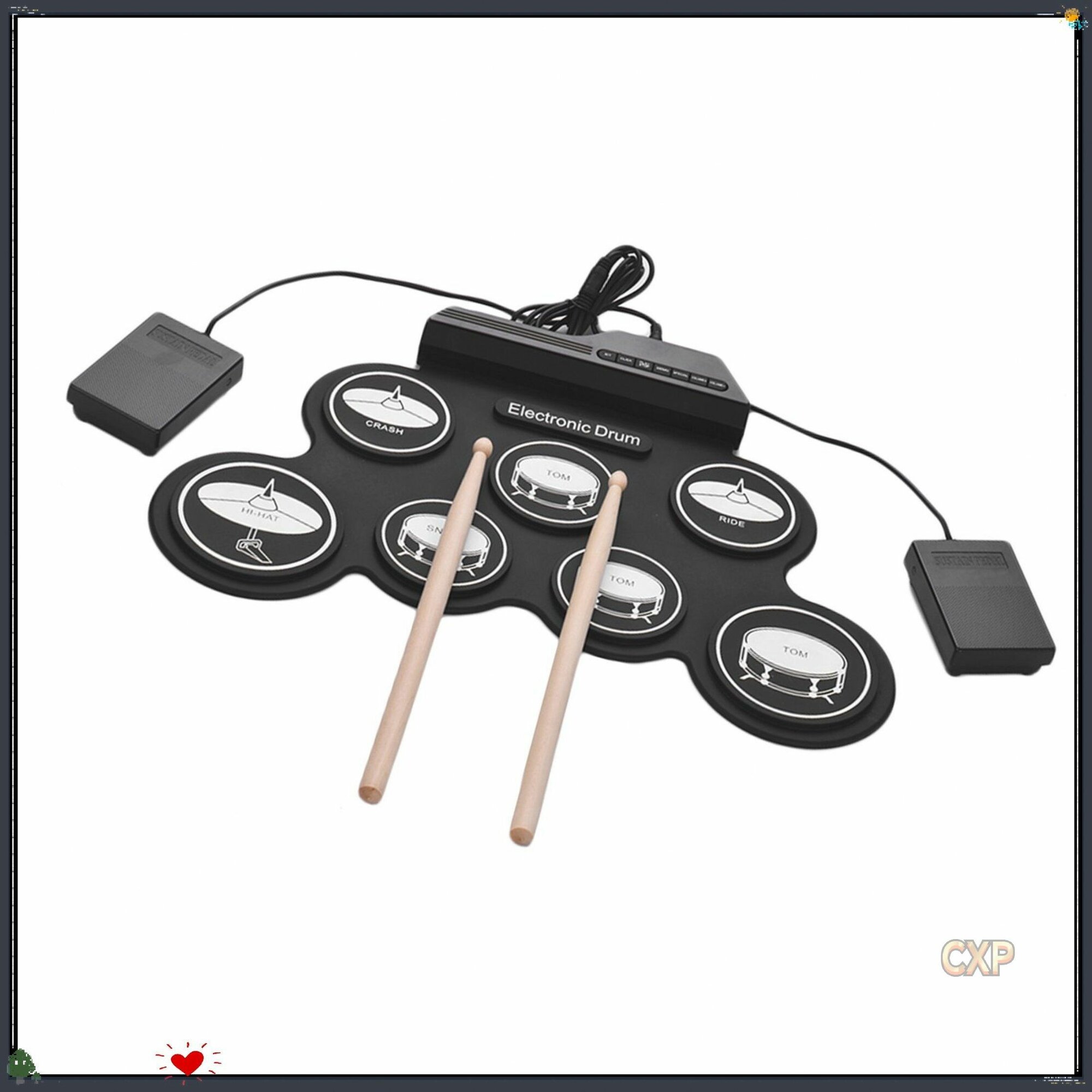 Компактный размер USB Roll-Up Силиконовая ударная установка, цифровой электронный ударный инструмент, для начинающих детей Kids