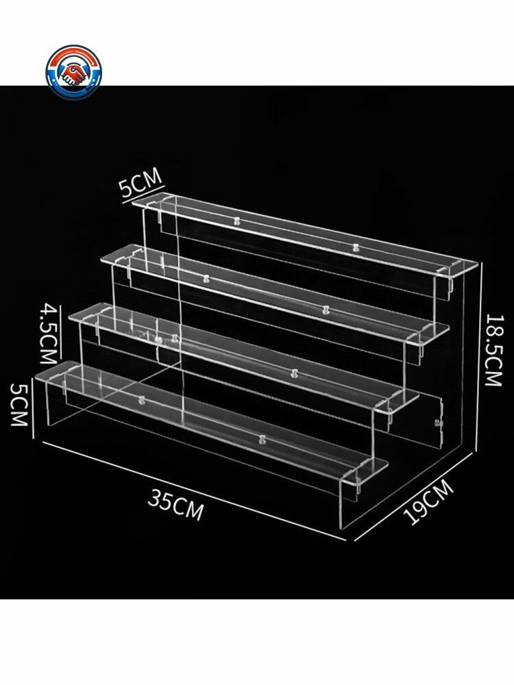Акриловая лестничная витрина 2-5 уровней, прозрачная подставка для кексов, духов и украшений, складная конструкция для дома и витрины магазина