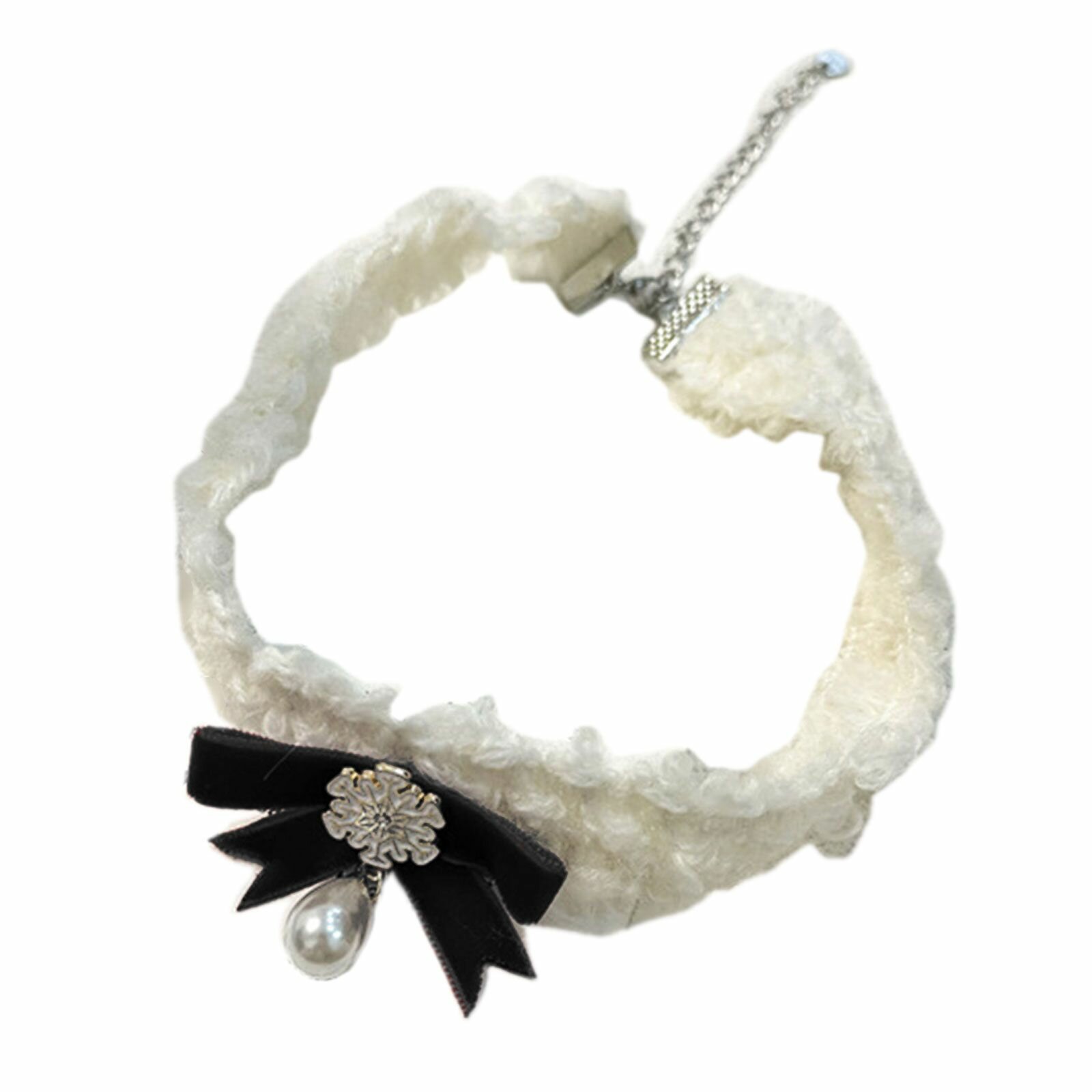 Ожерелье с подвеской в виде снежинки и банта