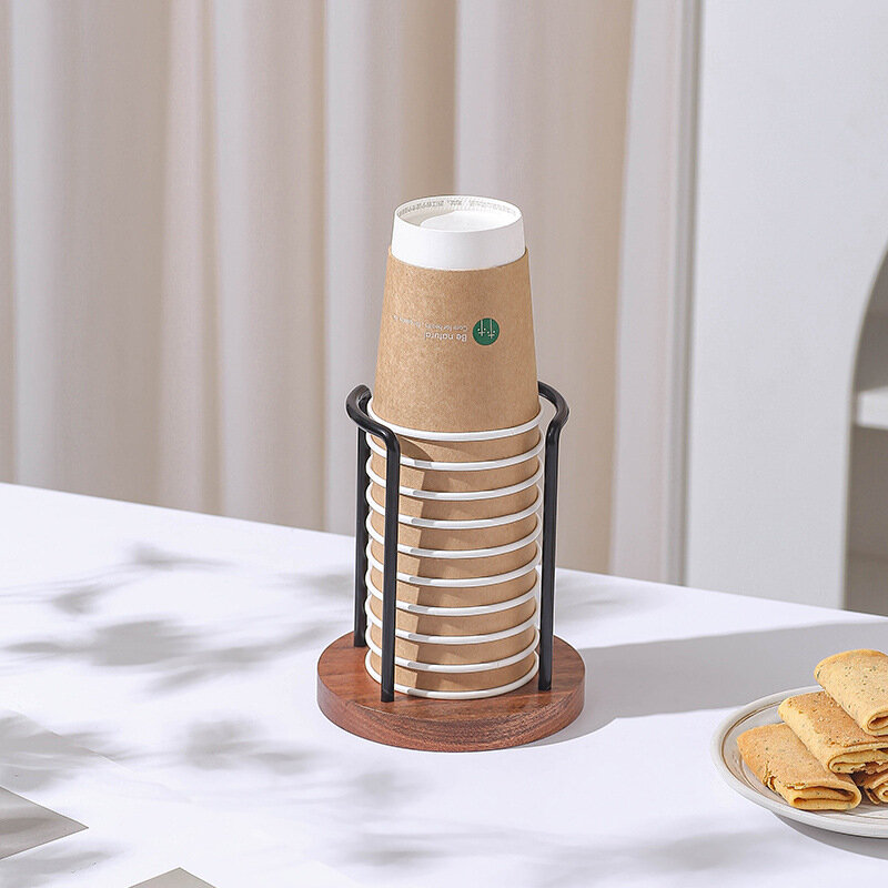 Высококачественный держатель для бумажных стаканчиков, одноразовый держатель для стаканов, настольный стеллаж для хранения кофейных стаканов, держатель для чайных и кофейных стаканов